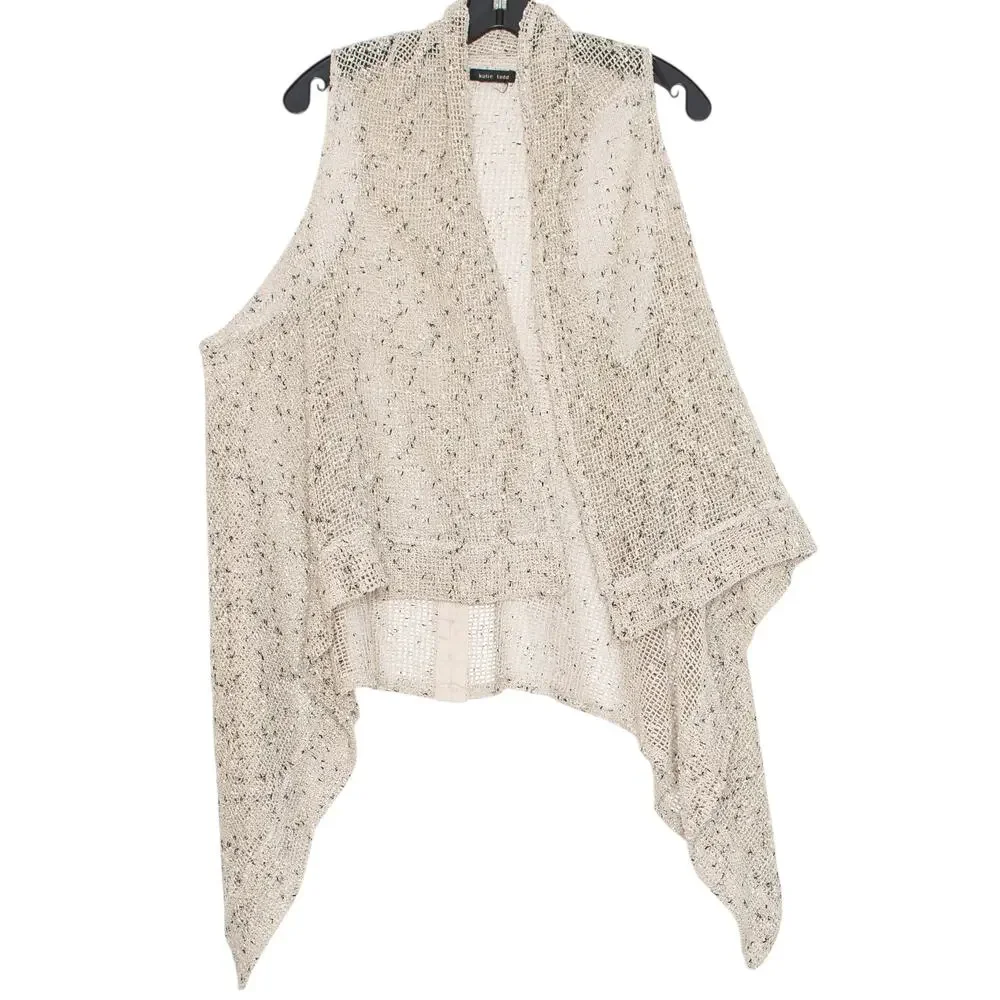 Katie Todd | Sweaters | Katie Todd Vest Boho Open Knit Waterfall ...